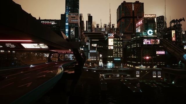 Панорама Night City в Cyberpunk 2077 | Мрачная музыка | Vol. 7