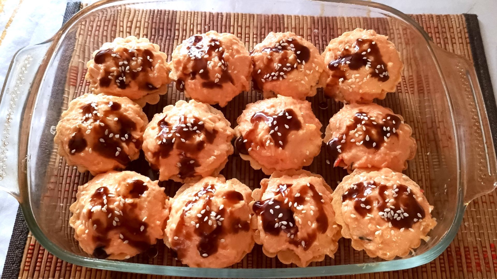 ЗАКУСОЧНЫЕ ЛЕНИВЫЕ РОЛЛЫ БЕЗ РИСА В ТАРТАЛЕТКАХ