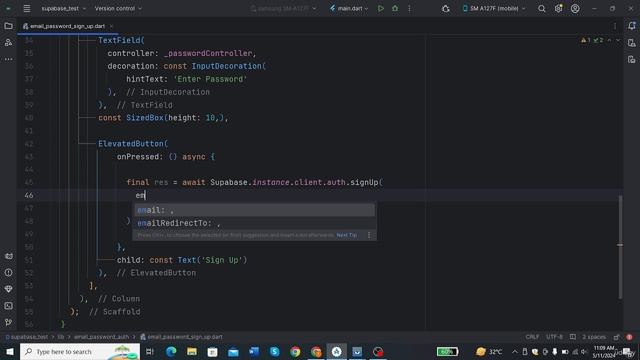 7 - Email and Password Authentication