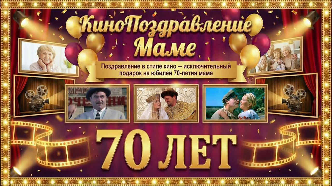 Поздравление в стиле КИНО — исключительный подарок на юбилей 70-летия маме