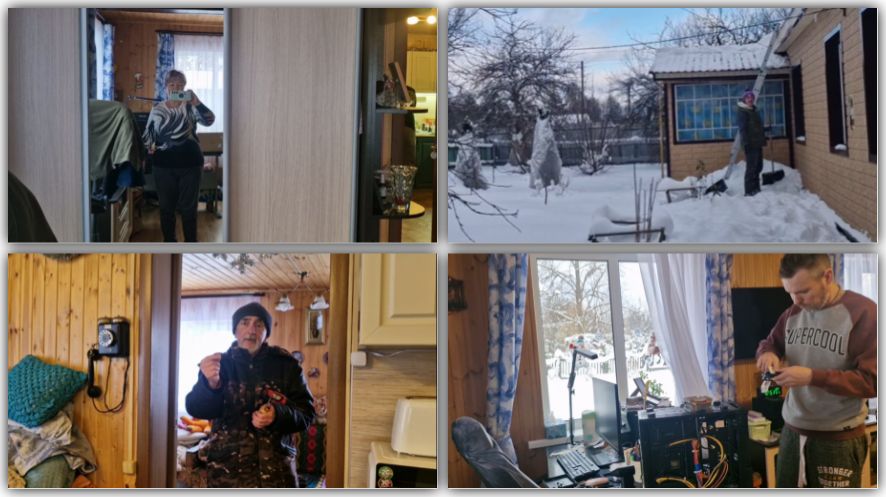 ЮРА ЧИСТИТ СНЕГ, А САНЁК ЗАНЯЛСЯ КОМПЬЮТЕРОМ.