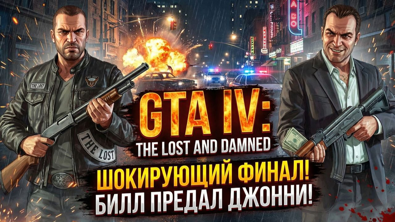GTA 4: TLAD: Весь сюжет: Мотоциклы из АДА и кривая физика! - нарезка стрим