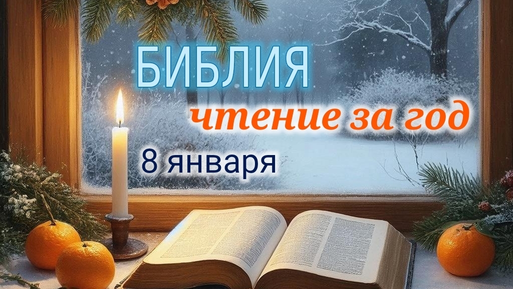 Библия - чтение за год, 8 января. Ежедневное чтение Библии.