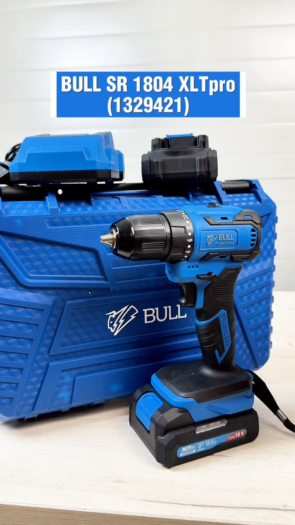 Дрель-шуруповерт аккумуляторная BULL SR 1804 XLTpro (1329421)