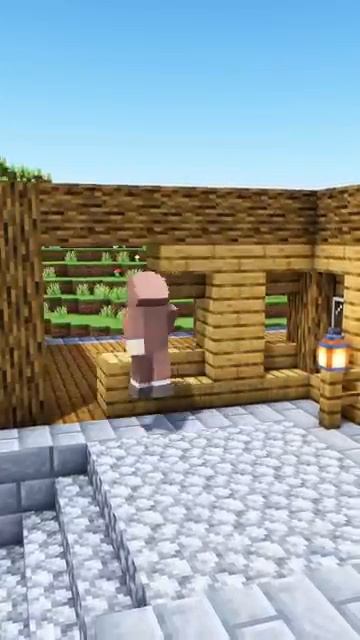 Minecraft Starter Survival House shorts