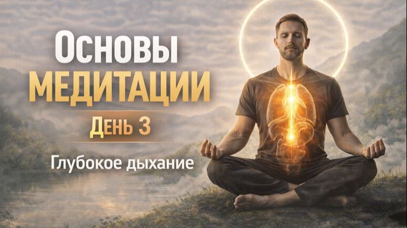 🧘 Основы медитации. День 3: “Глубокое дыхание” 🌿