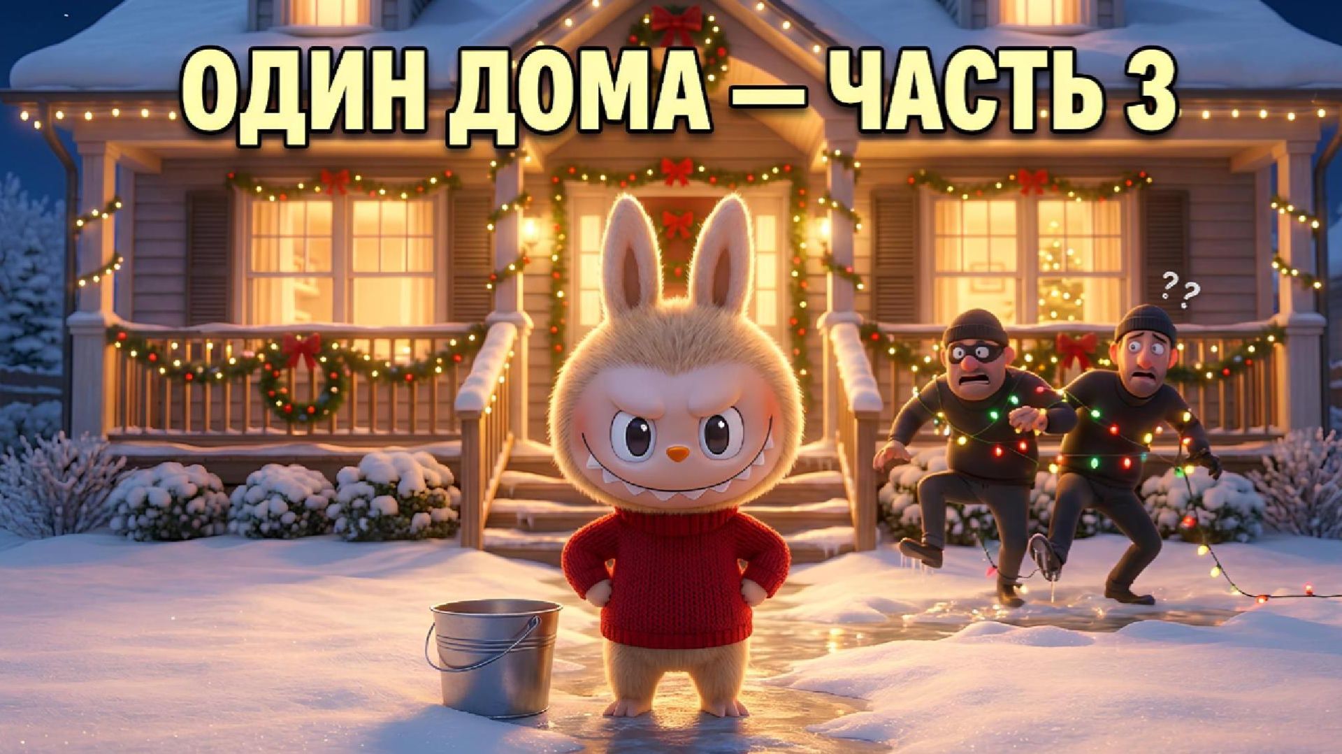 🏠🐰 ОДИН ДОМА, часть 3 | Лабубу против грабителей 💥😂