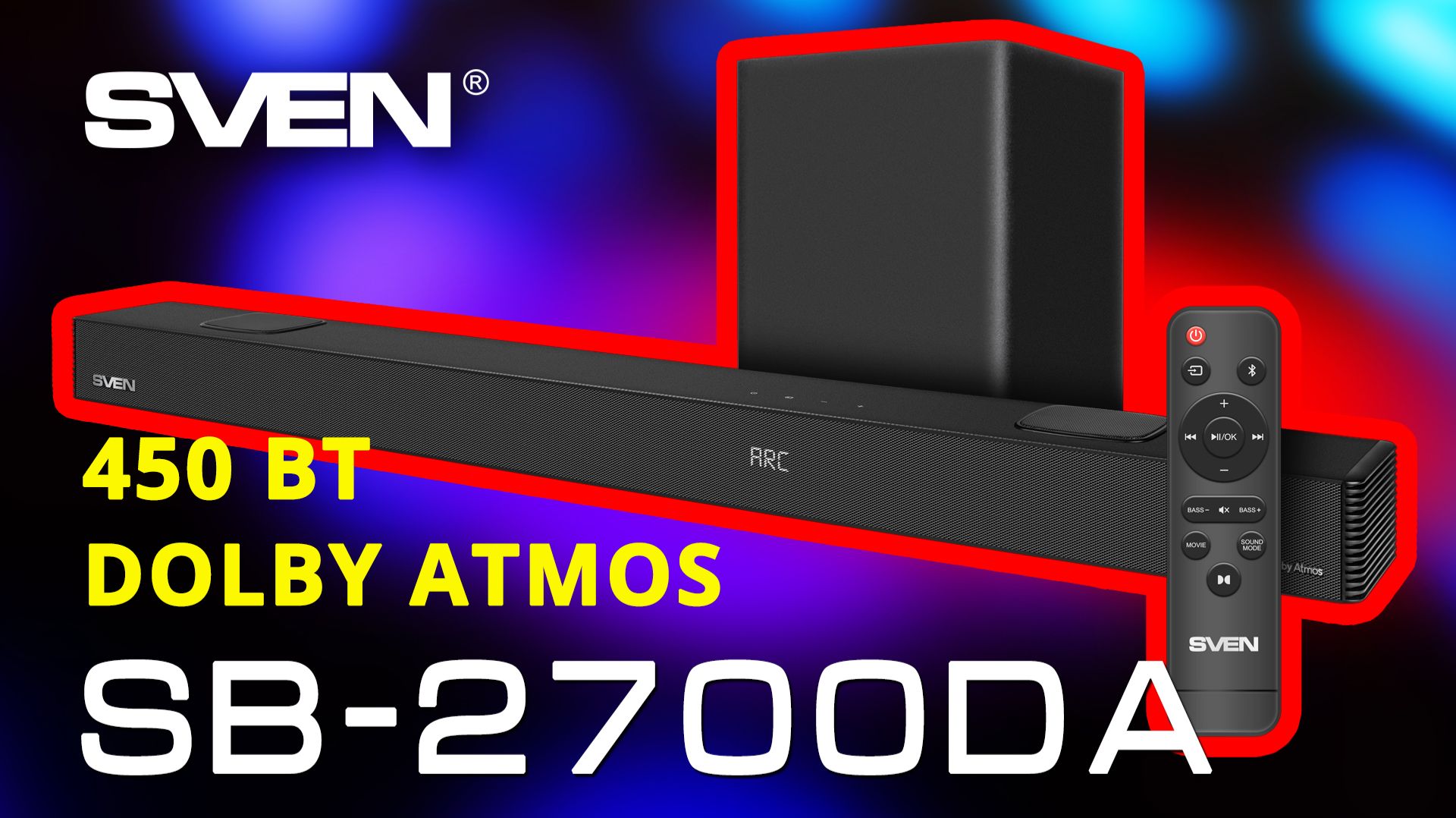 Распаковка SVEN SB-2700DA | саундбар с беспроводным сабвуфером.