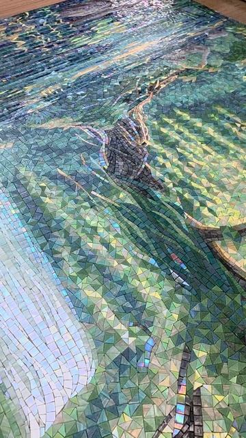 Панно из мозаики "Waterfall"