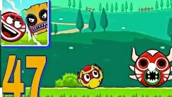 red bull 6. новая игра-красный шарик против черных квадратов. 36 - 50