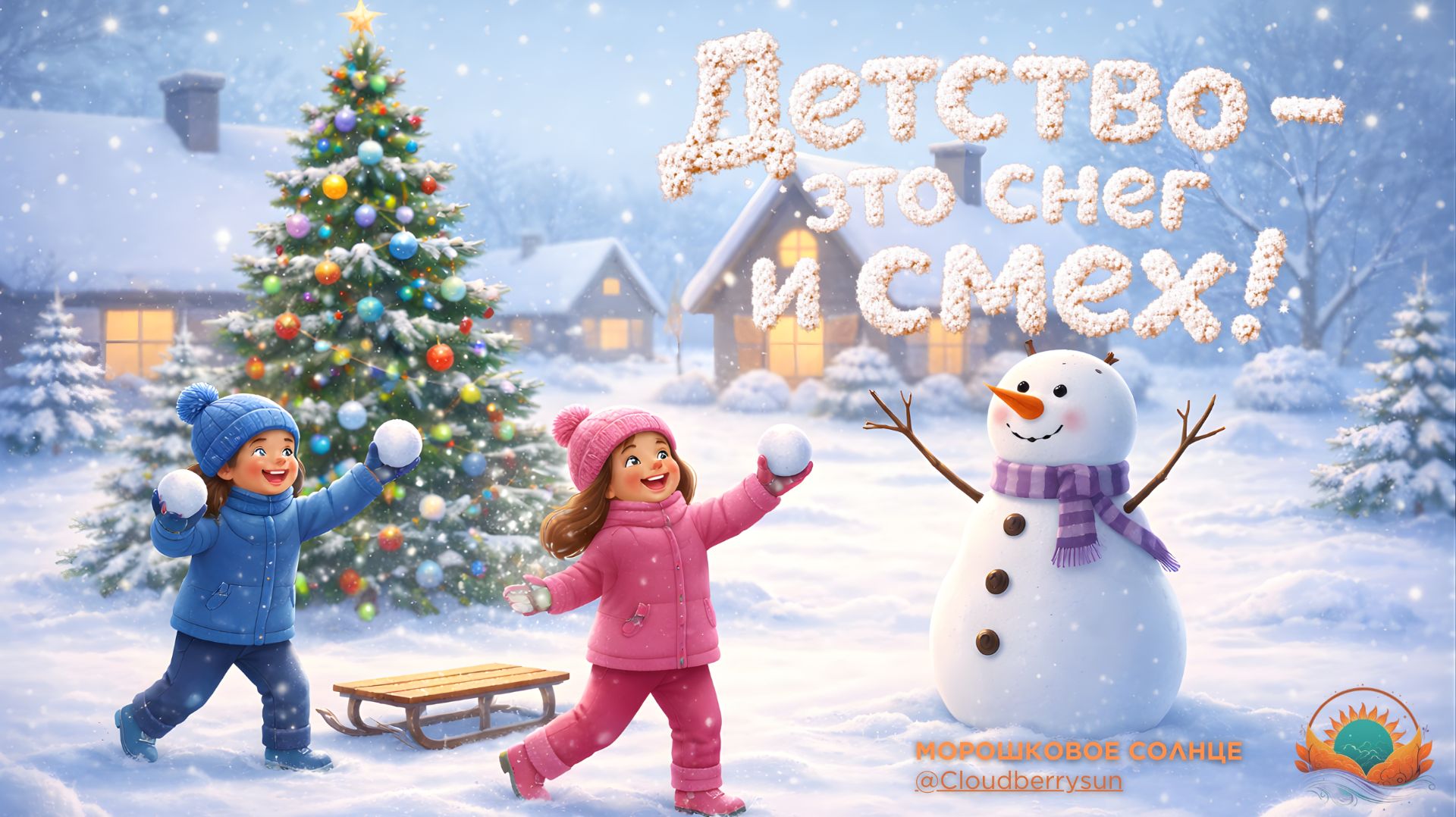 Детство - это смех и снег!