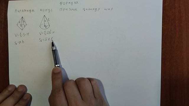 Глава 7 Урок 2 Формулы стереометрии