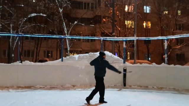 Вечерняя разминка с парными мечами Дао (5)