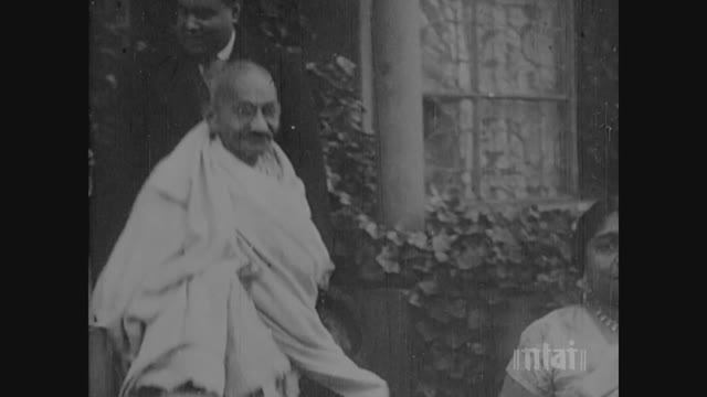 Махатма Ганди на второй конференции за круглым столом, Лондон, 1931 год