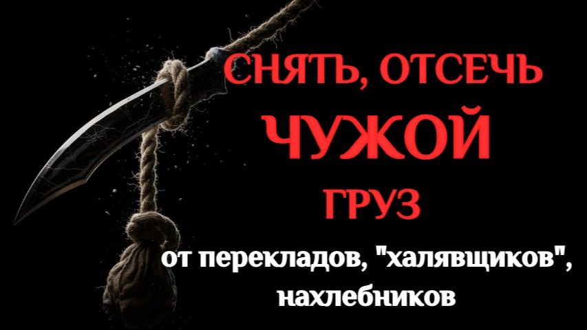 СНЯТЬ, ОТСЕЧЬ ЧУЖИЕ ПРОБЛЕМЫ, ЭТО НЕ ВАШ ГРУЗ!