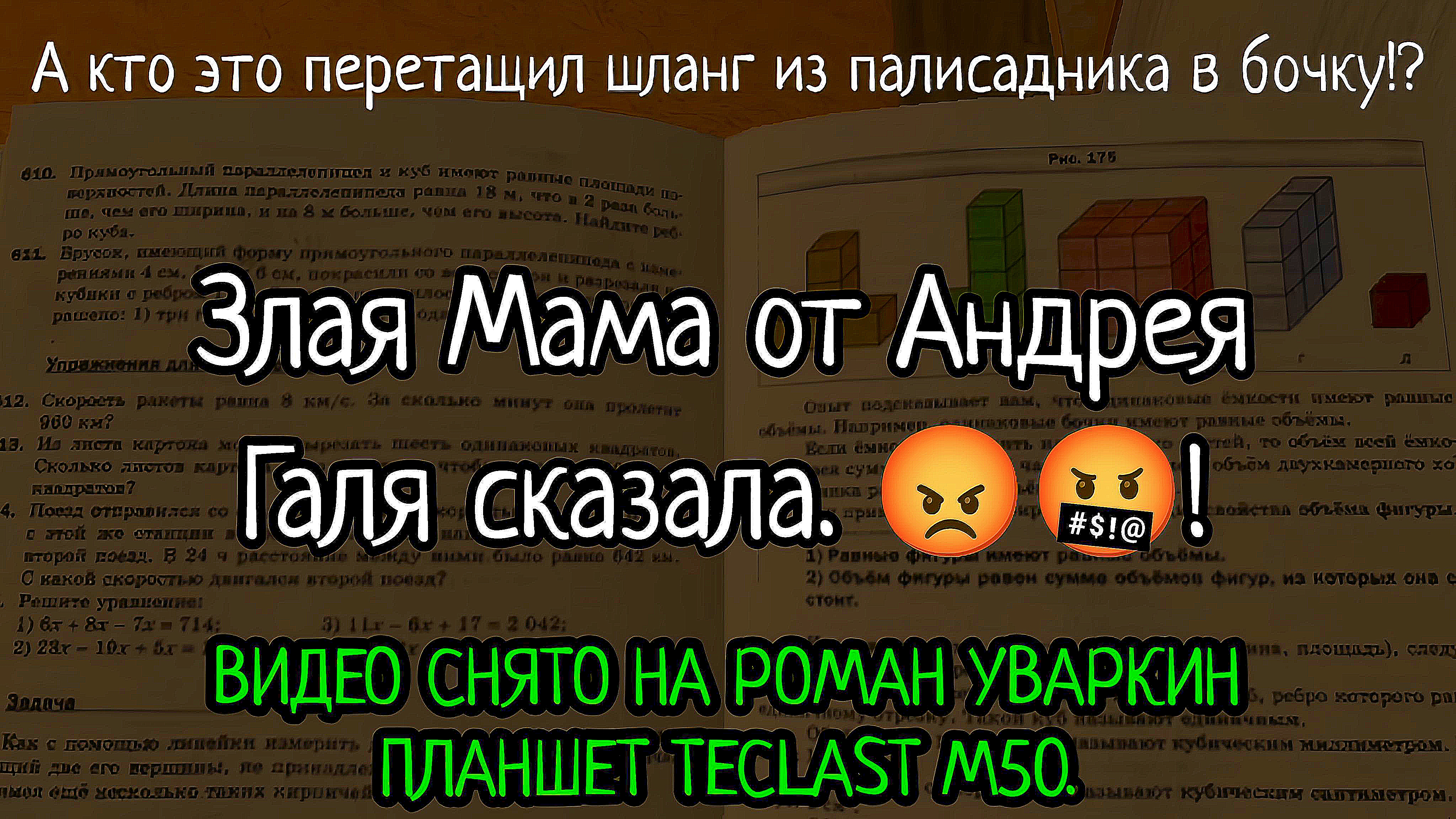 А кто это перетащил шланг из палисадника в бочку!? Злая Мама от Андрея Галя сказала. 😡🤬!