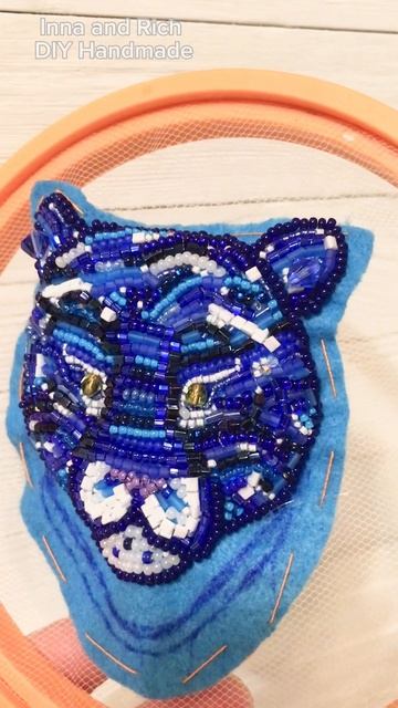 Брошь Синий тигр, рисунок