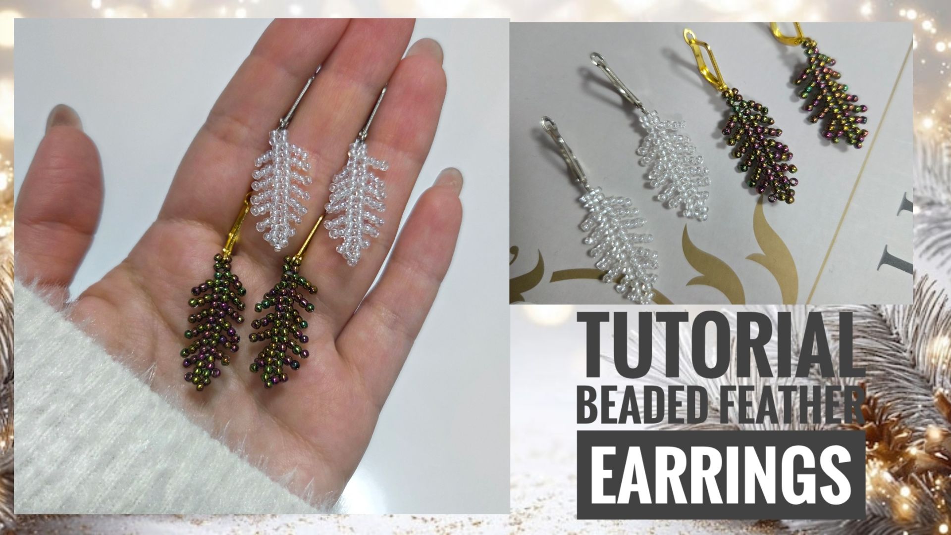 Мастер-класс: Серьги-перышки из бисера | Tutorial: Beaded Feather Earrings