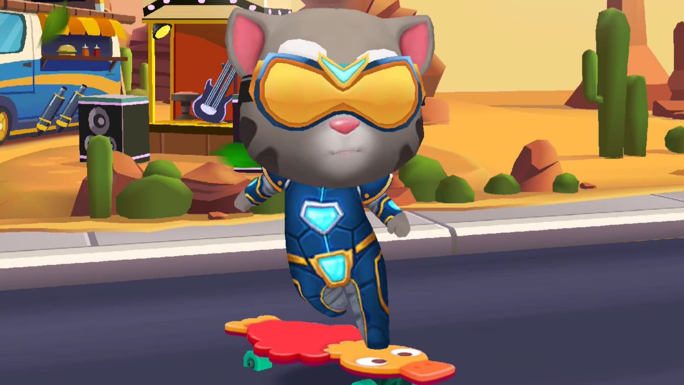 Детские мультфильмы - Гипер-Том на скейте "Весёлая утка" Talking Tom Gold Run