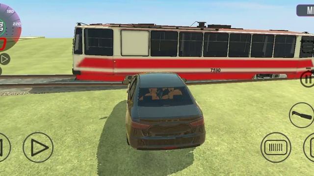 Car crash test! Проверил ЛАДУ ВЕСТУ на прочность столкновением с трамваем! 3 часть