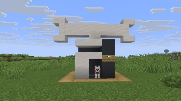 Как построить будку для собаки в майнкрафте.