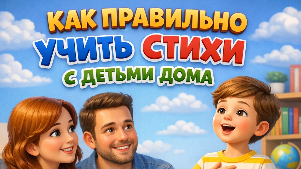 📚Как правильно учить стихи с детьми дома?🏠