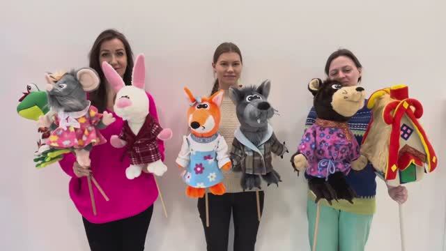 ВидеоОбзор тростевой набор кукол «Теремок»