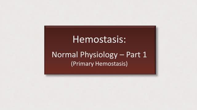 2_Hemostasis - Platelet Activation and Aggregation Eric Strong