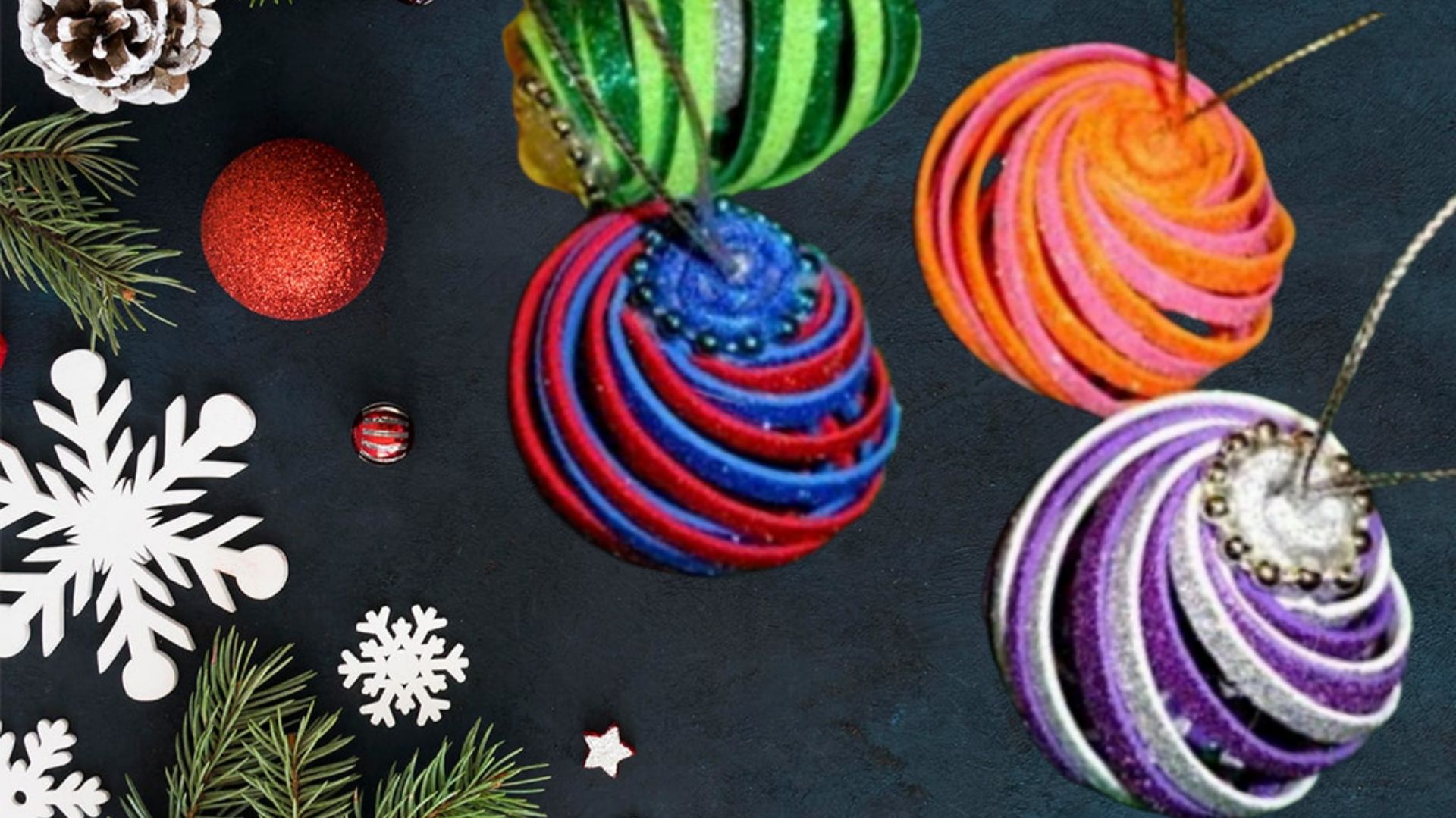 Шар из полосочек фоамирана на елку своими руками легко