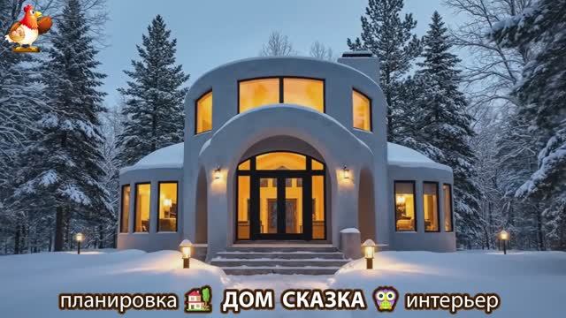 Сказочный дом мечты зимой – 3D идея для вдохновения с планировкой и интерьером 🏡🏚️🏠 вариант (13)