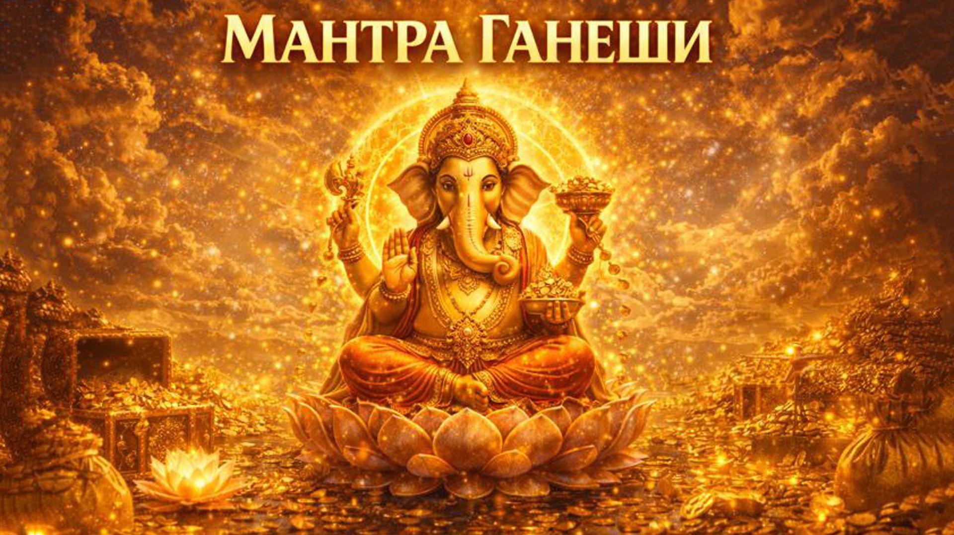💰 МАНТРА ГАНЕШИ ДЛЯ ДЕНЕЖНОГО ПОТОКА! Om Vakratunda: Убрать Препятствия и Открыть Изобилие! 🐘✨