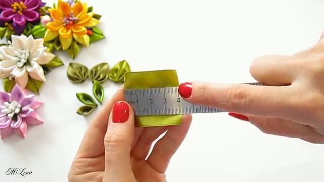 ЗАЖИМЫ ДЛЯ ВОЛОС, МК _ DIY Kanzashi Hair Clip