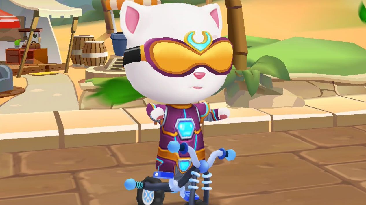 Мультфильмы для детей Бегалки - Кибер Анджела на велосипеде BMX Talking Tom Gold Run