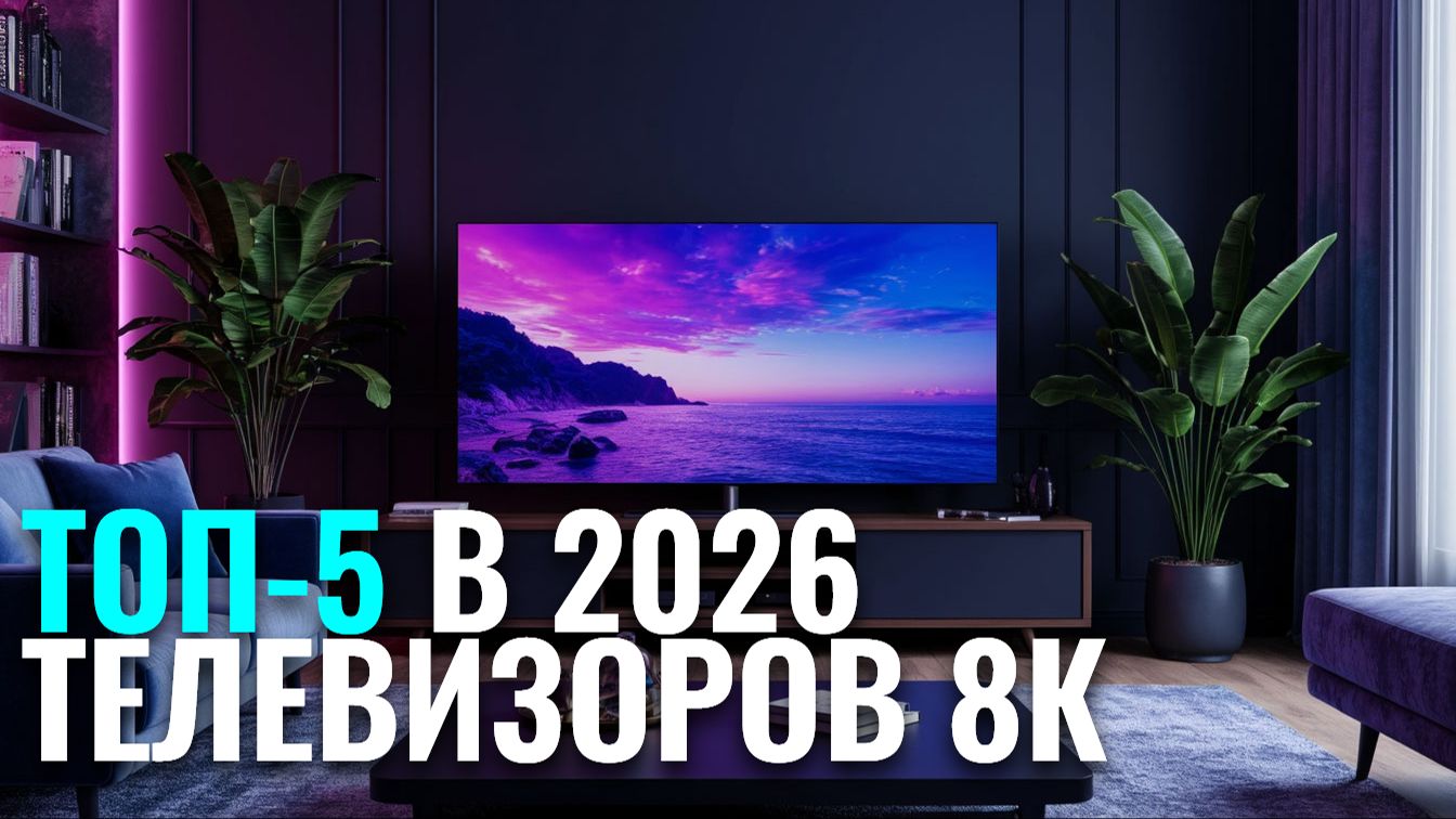 ТОП‑5 8K‑телевизоров 2026: сравниваем Samsung, LG, Sony — кто лидер?