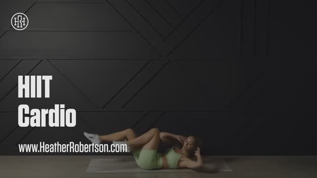 🔥 No Repeats HIIT Cardio Workout (No Equipment) - Heather Robertson