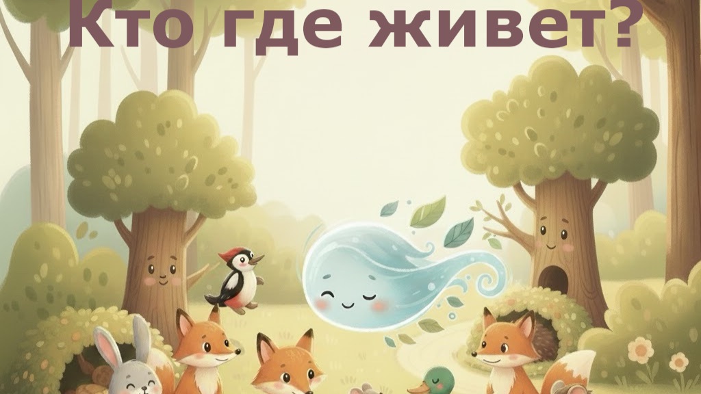 Кто где живет? Сказка Автор Е.Клюева