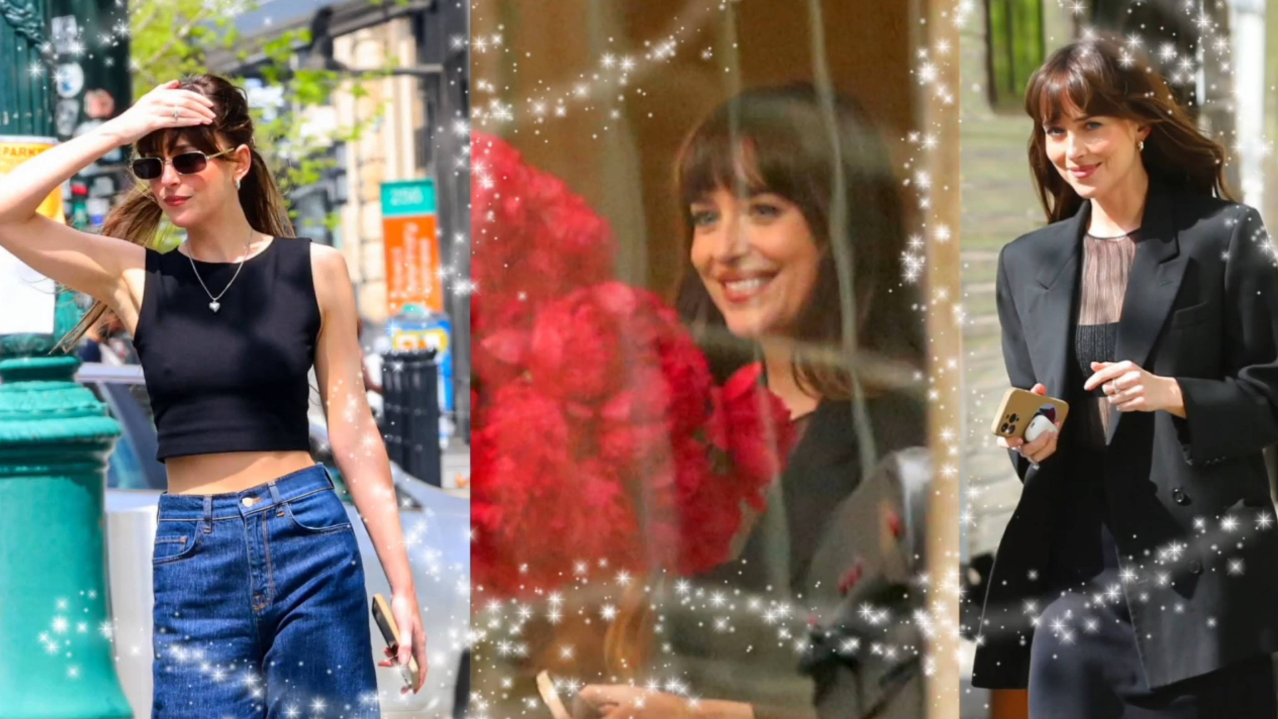 😍 КРАСОТКА ДАКОТА ДЖОНСОН НА СЪЁМКАХ ФИЛЬМА "МАТЕРИАЛИСТКА" С ПЕДРО ПАСКАЛЕМ 💜 2024