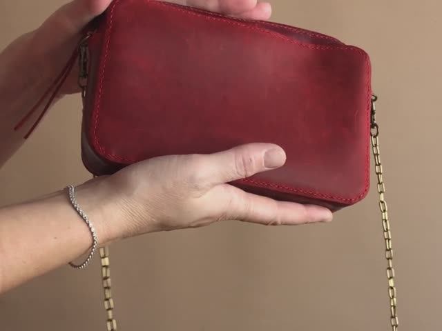 Сумочка на плечо и кросс-боди «Крейзи» красный