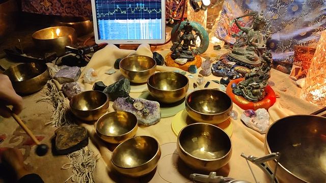 Чакронабор 7 чаш индийский строй.  432-744гц.  3.4 кг