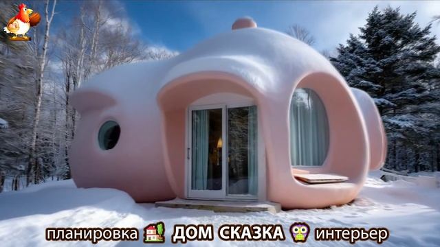 Сказочный дом мечты зимой – 3D идея для вдохновения с планировкой и интерьером 🏡🏚️🏠 вариант (14)