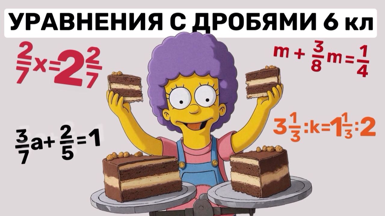 уравнения с дробями 6 класс