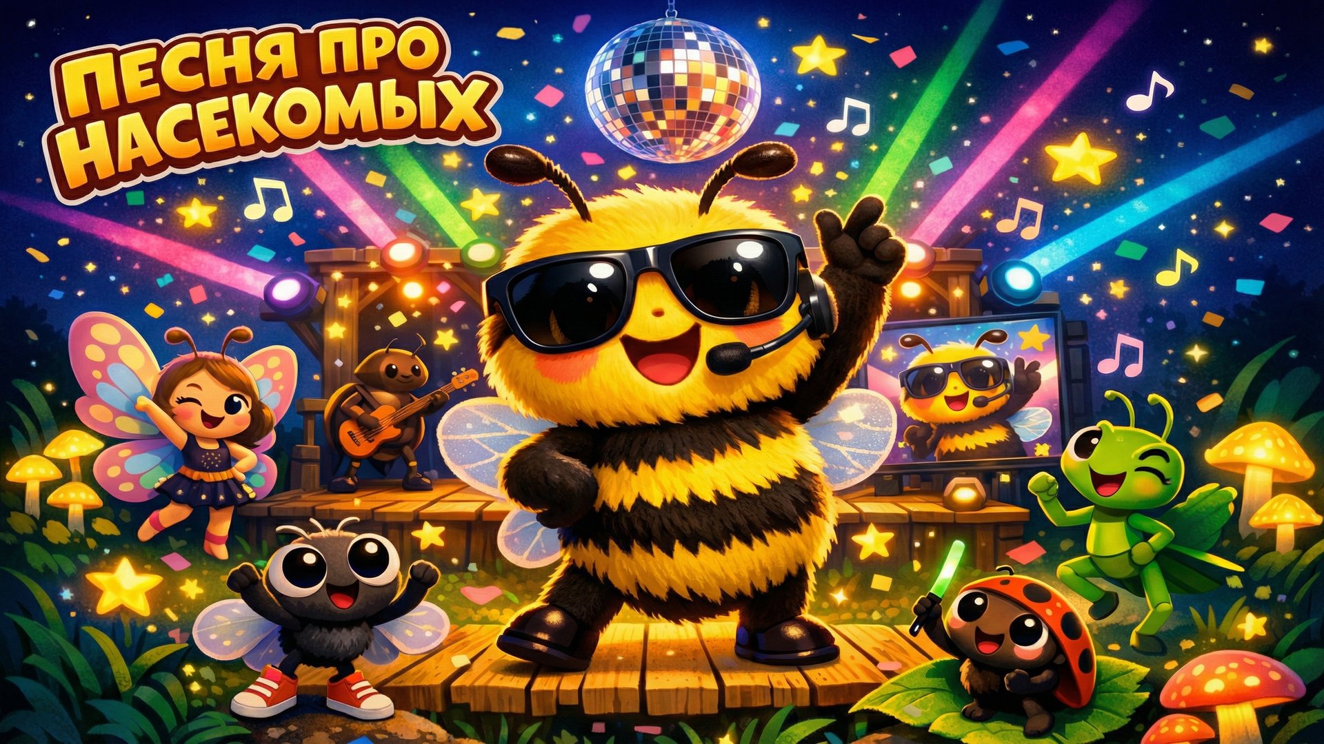 Развивающее видео для малышей | Песня про насекомых 🦋🐝