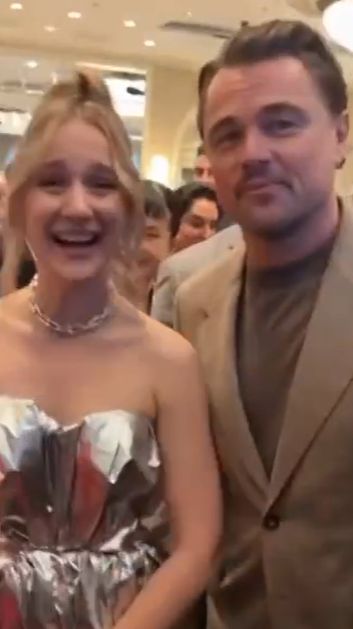 Блогер из Тольятти Анастасия Федько на красной дорожке с Леонардо ди Каприо