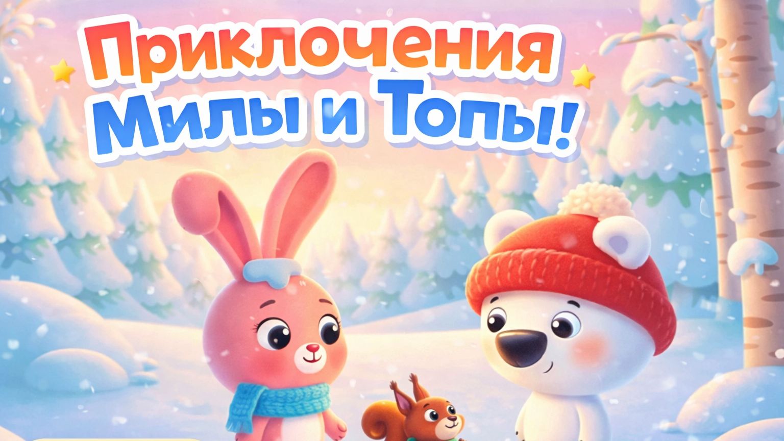 МИЛА И ТОПА! ДОБРАЯ ДЕТСКАЯ ПЕСЕНКА ПРО ДРУЗЕЙ МИШКУ И ЗАЙЧИКА! В СНЕГУ ИГРАЮТ ЗВЕРИ МУЗЫКА