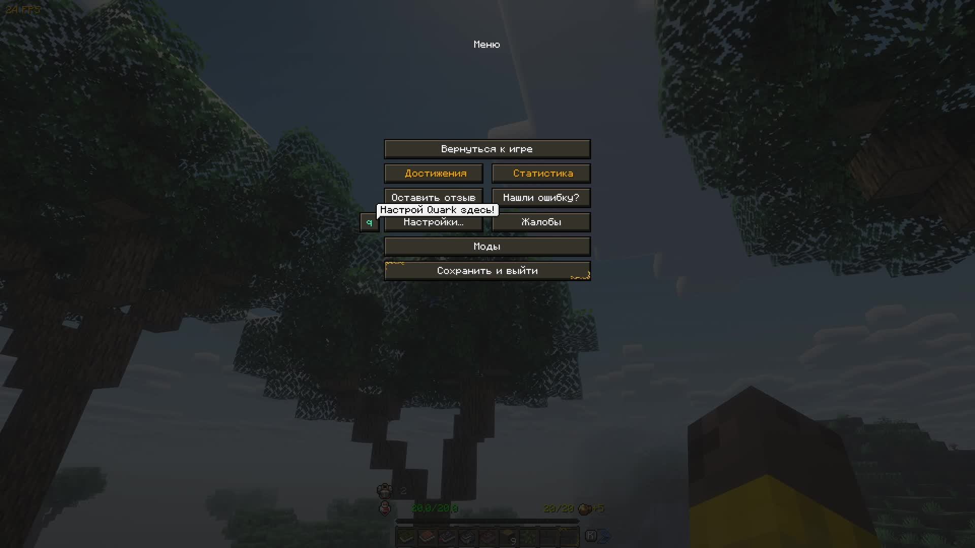 Пожилое выживание В майнкрафте