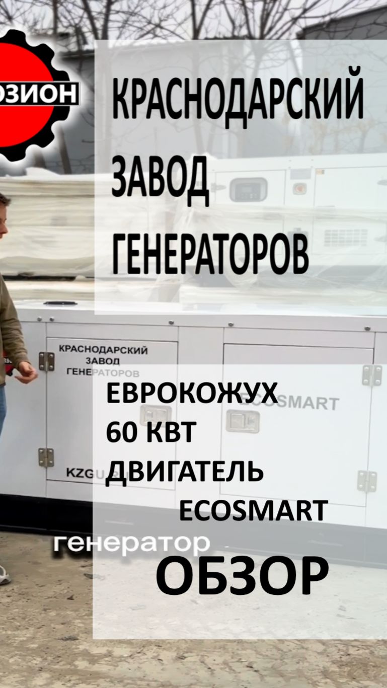 Дизельный генератор "Технозион" 60 кВт на двигателе и комплектации ECOSMART в еврокожухе обзор