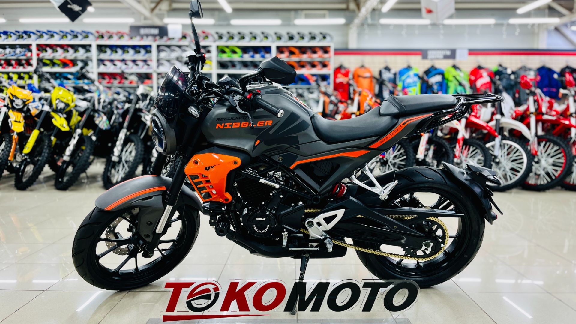 Мотоцикл Regulmoto Nibbler (Серый-оранжевый)