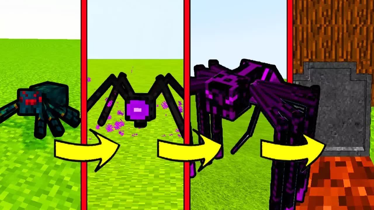 КАК МЕНЯЛСЯ ЭНДЕР ПАУК МОНСТР И ЕГО ЖИЗНЕННЫЙ ЦИКЛ В МАЙНКРАФТ ~ ЭВОЛЮЦИЯ TROLLING MINECRAFT МУЛЬТИК