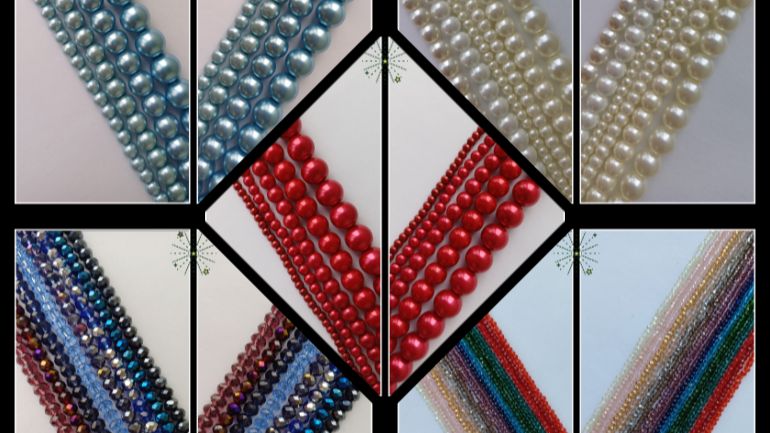 Бусины под жемчуг, стеклянные бусины   https://t.me/accessories_Zhanna_2