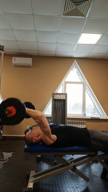 #Фулбоди 4 упражнение 6. Трицепс французский жим. Моя тренировка в 52